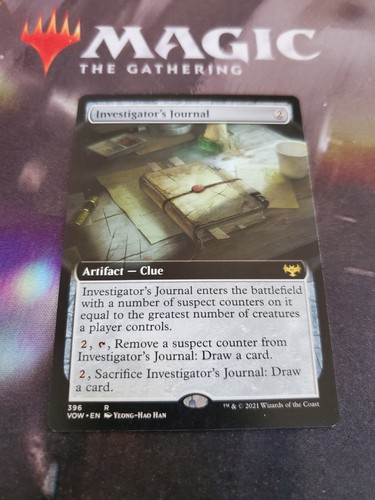 Mtg. 2x Investigator's Journal. Extended Art. Crimson Vow. Pack Fresh ...