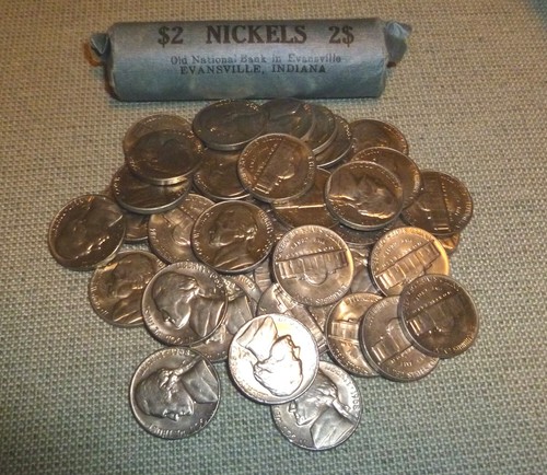 1968 S BU/AU Jefferson Nickels Roll in Vintage Wrapper | eBay