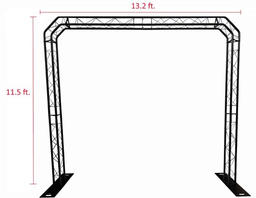 BLACK TRUSS ARCH KIT 13.2FT W 11.5ft H Mobile Portable DJ Lighting ...