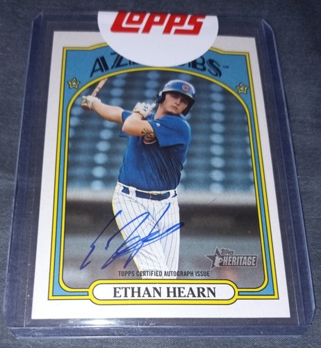 Ethan Hearn Signed 2021 Topps Heritage Minors Real One Certified Auto ...