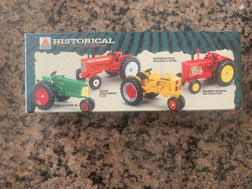 1/64 ERTL AGCO 4 PIECE SET MASSEY 555 MINNEAPOLIS 5 STAR OLIVER 88 ...
