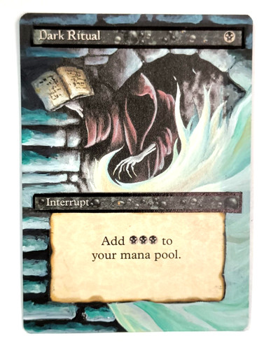 Dark Ritual Revised Edition MTG Magic Hand Painted Altered Extended Art ...