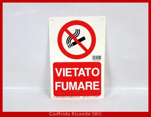 10X Sign Board VIETATO FUMARE 30X20 Cm | eBay