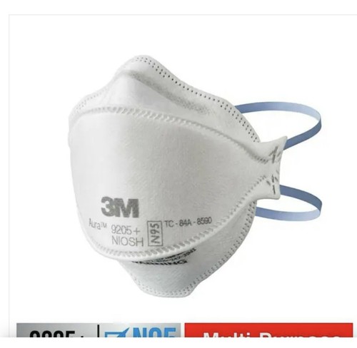 3M 9205+ AURA N95 NIOSH Approved Particulate Respirator Mask Face Masks ...