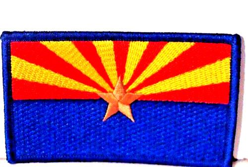 ARIZONA STATE FLAG Travel Souvenir embroidered iron on patch 3&1/2 X 2 ...