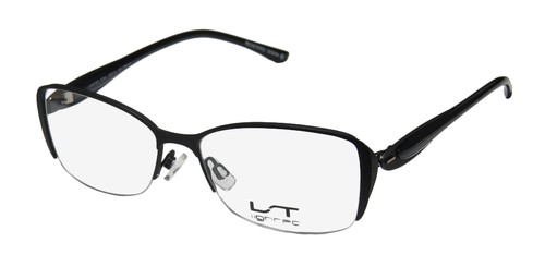 NEW LIGHTEC 7036L GLASSES HALF-RIM BLACK METAL & PLASTIC WOMENS NN011 ...