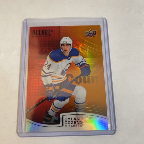 2021-22 UD ALLURE SABRES DYLAN COZENS RED ORANGE RAINBOW PARALLEL #R-76 ...