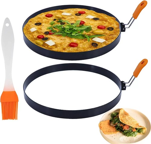 2 Pack 8 Inch Pancake Mold Omelette Ring for Griddle Omelet Ring ...