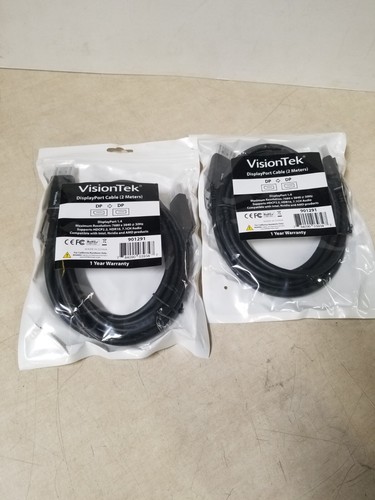 Lot Of 2 Visiontek VisionTek - DisplayPort Cable - 2 Meters 901291 | eBay