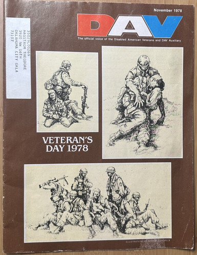 DAV Auxiliary Disabled American Veteran's Magazine November 1978 ...