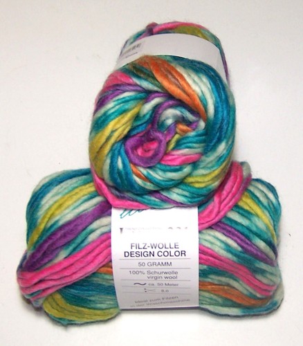 10 balls of On Line Linie #231 FILZ WOLLE DESIGN COLOR Bulky 100% Wool ...