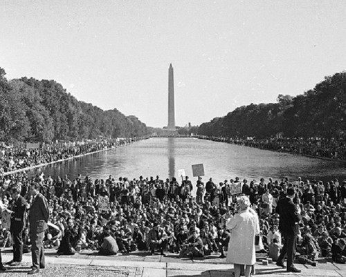 War protest Reflecting Pool with Washington Monument 8"x 10" Vietnam ...