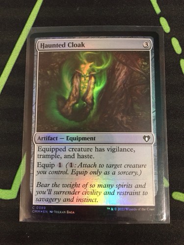 MTG Magic The Gathering Haunted Cloak Foil CMM Artifact Commander | eBay