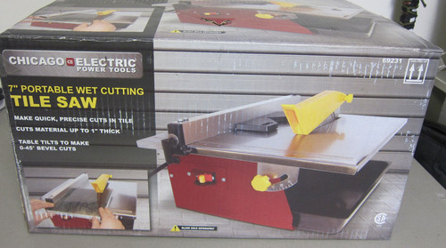 7 In. Portable Wet Cutting Tile Saw 69231 Chicago Electric Power Tools ...