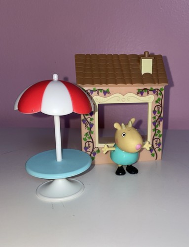 Peppa Pig & Gabriella Goat Figures Pizza Party Set Bistro Table Toy ...