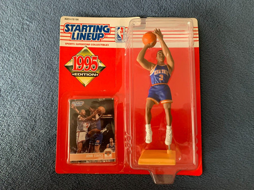 🏀 1995 JOHN STARKS (RARE) NEW YORK KNICKS BASKETBALL STARTING LINEUP 🏀 ...