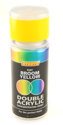Hycote Fiat Broom Yellow Double Acrylic Spray Paint 150Ml Aerosols ...