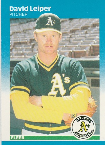 FREE SHIPPING-MINT-1987 (ATHLETICS) Fleer #398 Dave Leiper ROOKIE | eBay