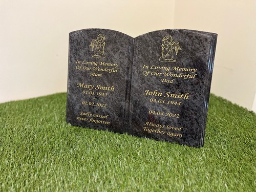 memorial stone grave plaque book design own wording personalised ...