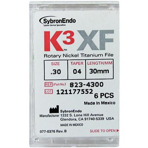 Endodontic K3 XF NiTi Files – 30 mm By Kerr (6/pack) | eBay
