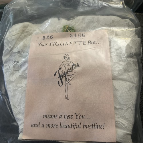 VINTAGE 34GG FIGURETTES WHITE CUSTOM FITTED LACE BRA STYLE 526 NWT | eBay