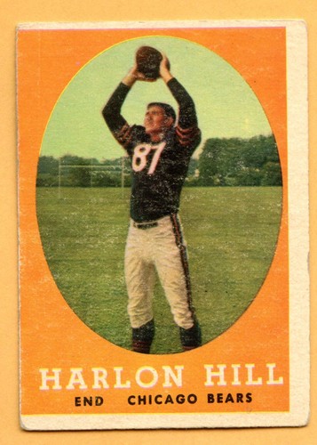 1958 Topps Football #80 Harlon Hill (VG) -- Chicago Bears | eBay