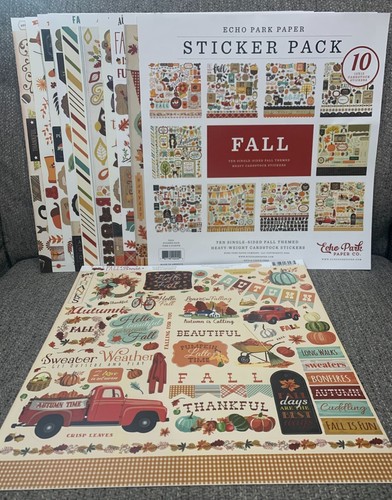 Echo Park Stickers ** 10 different sheets ** Fall Collection ** | eBay