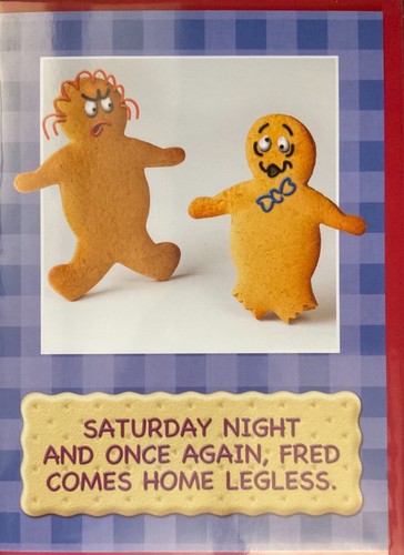 Fred & Ginger ‘Legless’ Joke Funny BLANK card by Great British card ...
