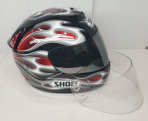 Vintage Shoei M2000 Full Face Motorcycle Helmet W Clear & Mirror Visor ...