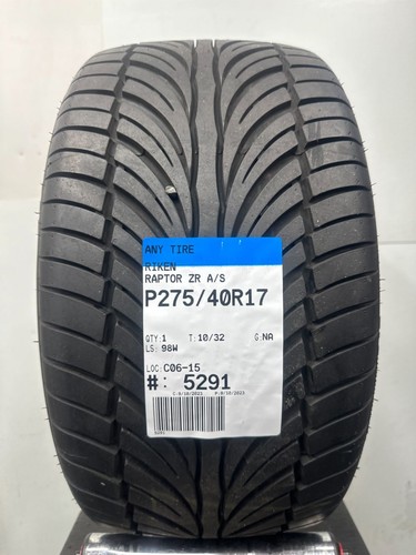 1 Used Riken Raptor ZR A/S P275/40R17 2754017 275/40/17 98 W - 10/32 | eBay