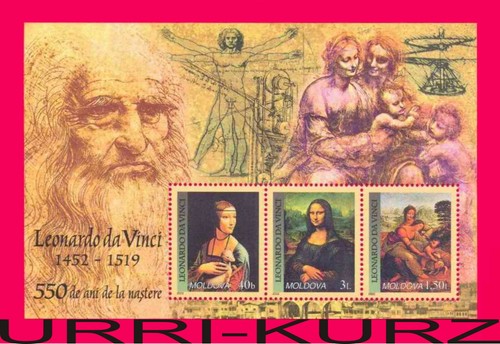 MOLDOVA 2002 Art Paintings Artist Painter Leonardo da Vinchi 550th ...