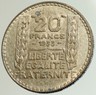 1933 FRANCE Authentic Large Silver 20 Francs Vintage French MOTTO Coin ...