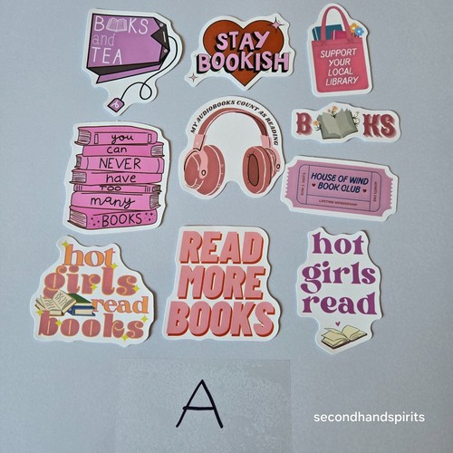 Pink Book Reading Stickers Laptops,tumblers,phones Scrapbooking ...