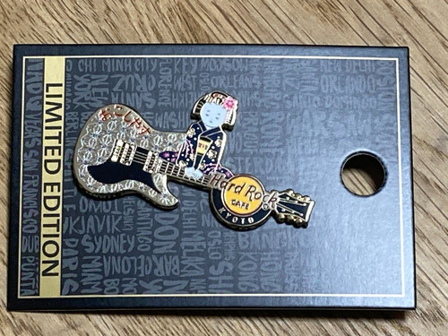 Hard Rock Cafe Kyoto Limited Geisya Guitar KYOTO Pin Badge Okoshiyasu ...