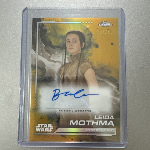 🔥2024 TOPPS CHROME STAR WARS BRONTE CARMICHAEL AS LEIDA MOTHMA GOLD ...