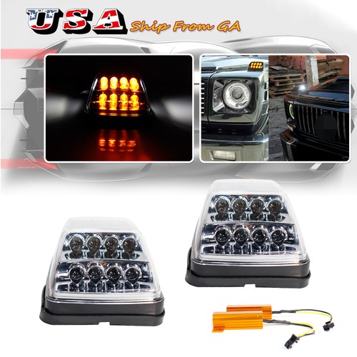 Clear Amber Signal White Parking LED Lights For 1990-2018 Mercedes G500 ...