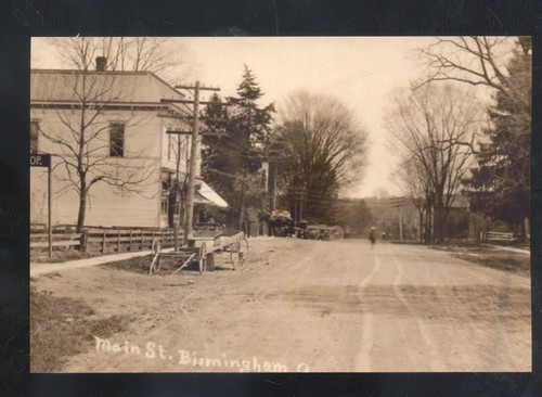 REAL PHOTO BIRMINGHAM OHIO DOWNTOWN MAIN STREET SCENE POSTCARD COPY | eBay