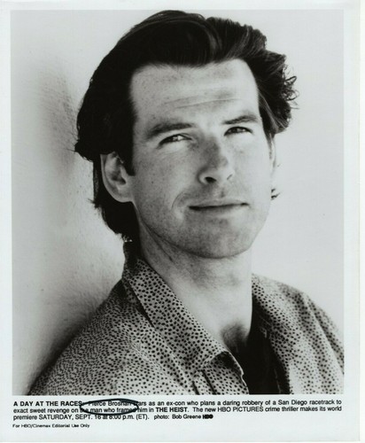 1989 HBO TV Promo Photo of Pierce Brosnan as Neil Skinner in "The Heist ...