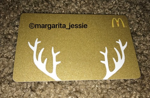 MCDONALD'S 2014 ARCH GIFT CARD GOLD GLITTER ANTLERS NO VALUE ...