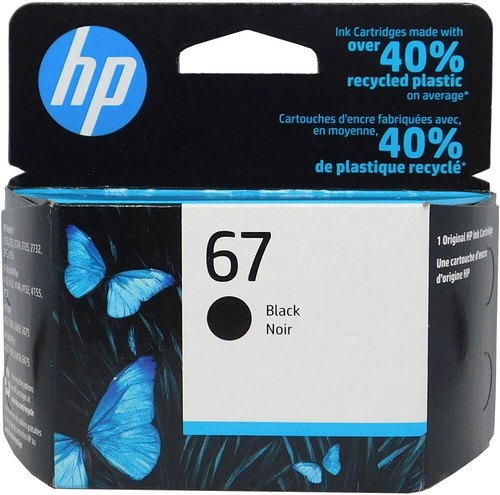 HP #67 Black Ink Cartridge 3YM56A NEW GENUINE | eBay