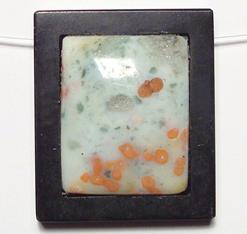 33mm Rectangle Ocean Jasper Intarsia Pendant Bead -- J737 | eBay
