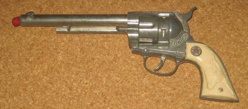Vintage 1952 Hubley Cowboy Cap Gun Diecast Western Revolver Works | eBay