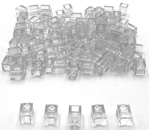 Lego 100 New Trans-Clear Bricks 1 x 1 Pieces | eBay