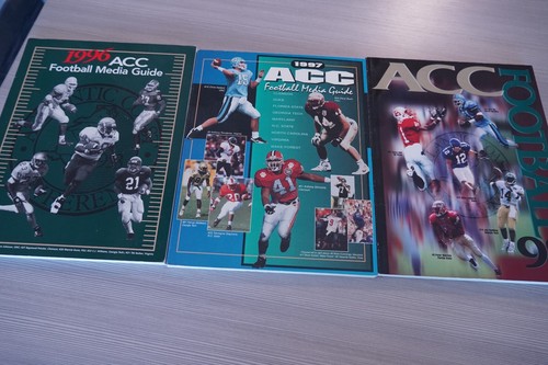 Lot of 3 ACC college football media guides - 1996, 1997, 1998 | eBay