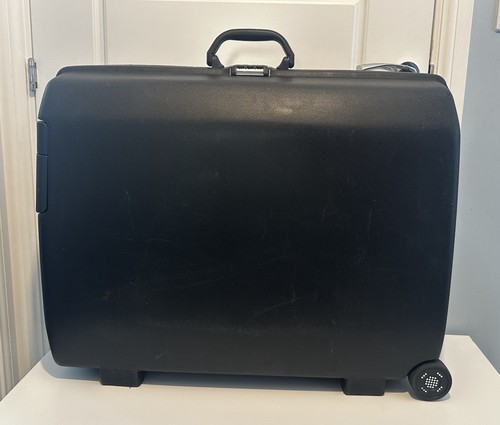 Samsonite Oyster Vintage Black Grey Shell Pull Along Suitcase combi Lock large | eBay