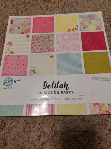 Delilah Designer Paper Scrapbook Cardstock Pad 47+ Sheets 12 by 12 ...
