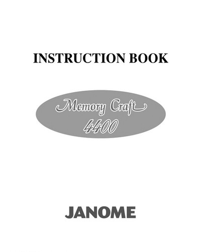 Janome Memory Craft 4400 Sewing Machine Instruction Manual | eBay