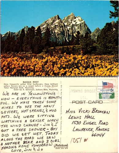 Grand Teton Mountains Jackson Hole Wyoming WY Postcard | eBay