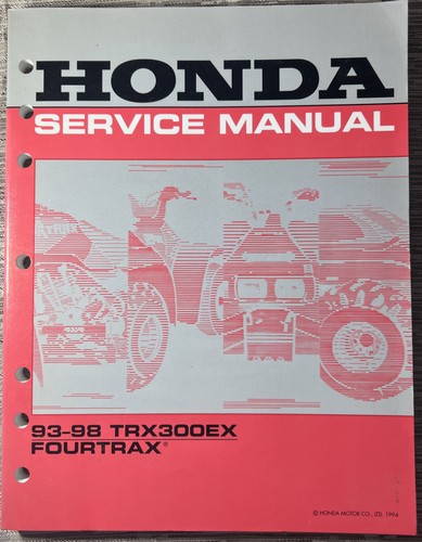 Honda TRX300EX FourTrax Service Repair Manual 1993–1998 OEM + 1999 ...