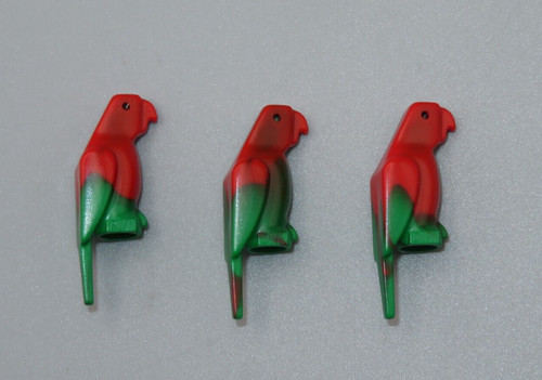 LEGO 3 Parrot lot green red bird feathers Bird Animal air minifigure | eBay